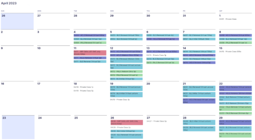 Admin-Calendar – Aieme